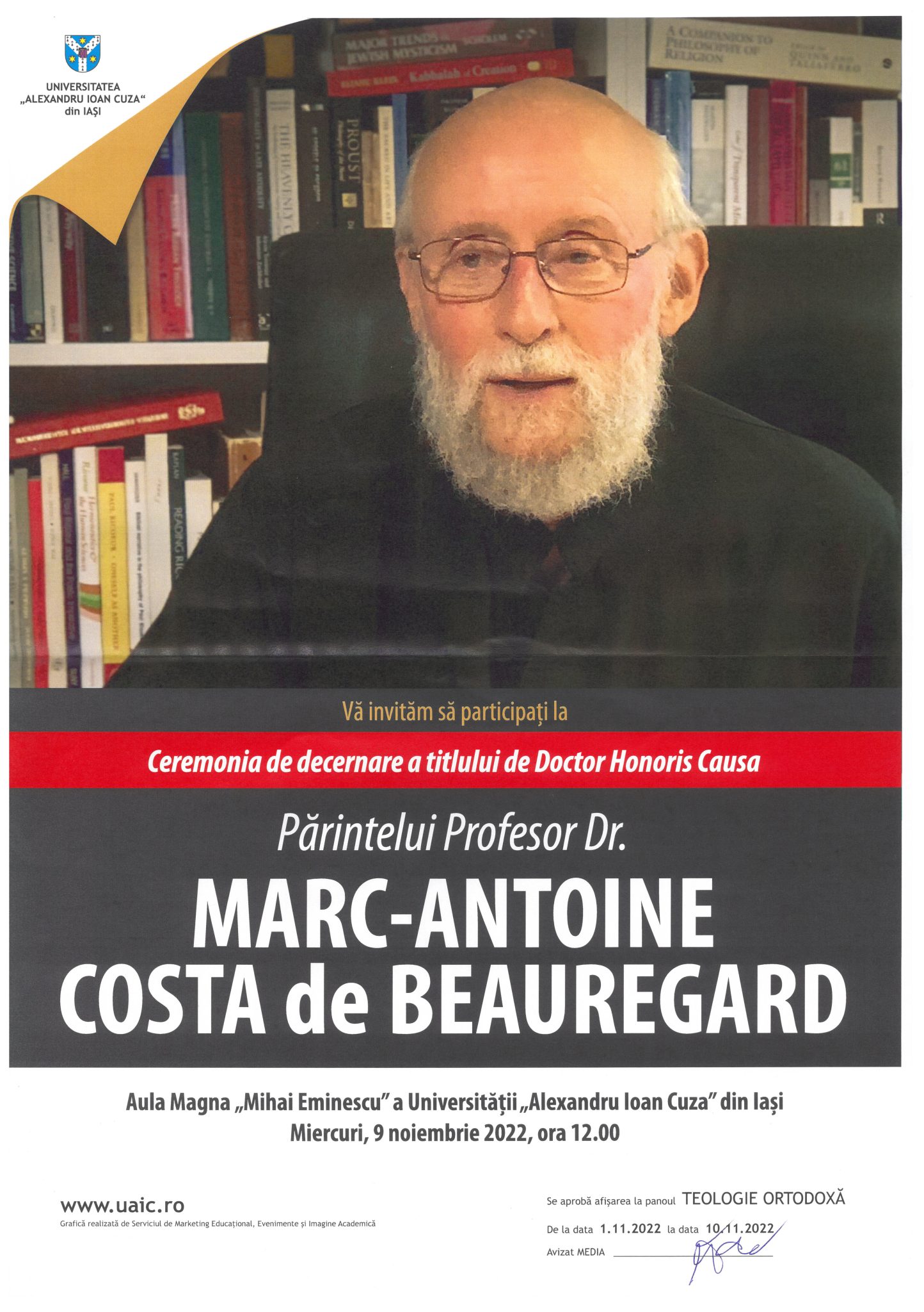 Doctor Honoris Causa – pr.prof.dr. Marc-Antoine Costa de Beauregard ...